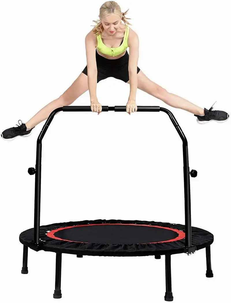 Mini Fitness Trampolines Heavy Duty Thick Steel Frame 6-leg Base Home ...