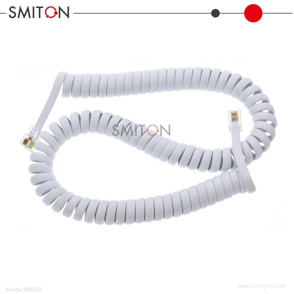 Handset Coiled Landline 4p4c Rj9 Telephone Cable - Buy Rj9 Telephone Cable,4p4c Rj9 Telephone ...