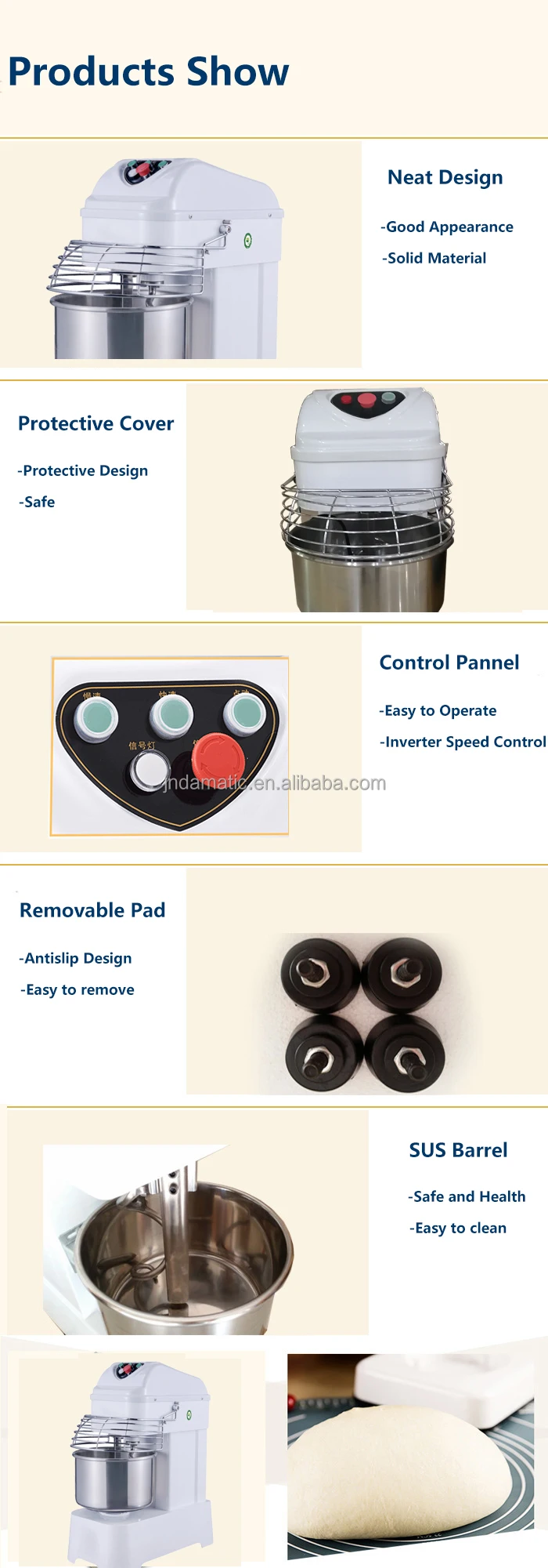 Stainless Steel Wheat Flour Mixer - Efficient Dough Mixing