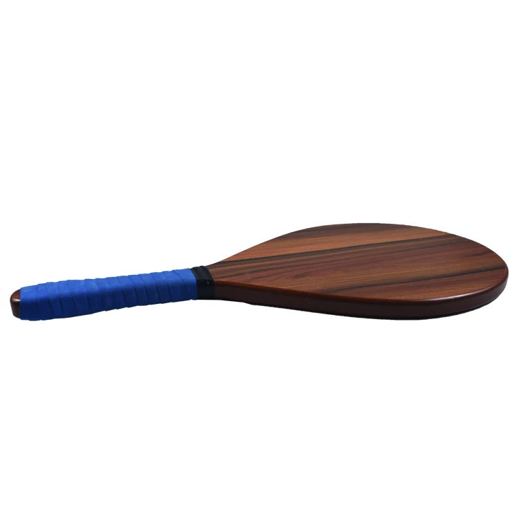 Pine Wood Frescobol Racket - Fun Beach Paddle Set