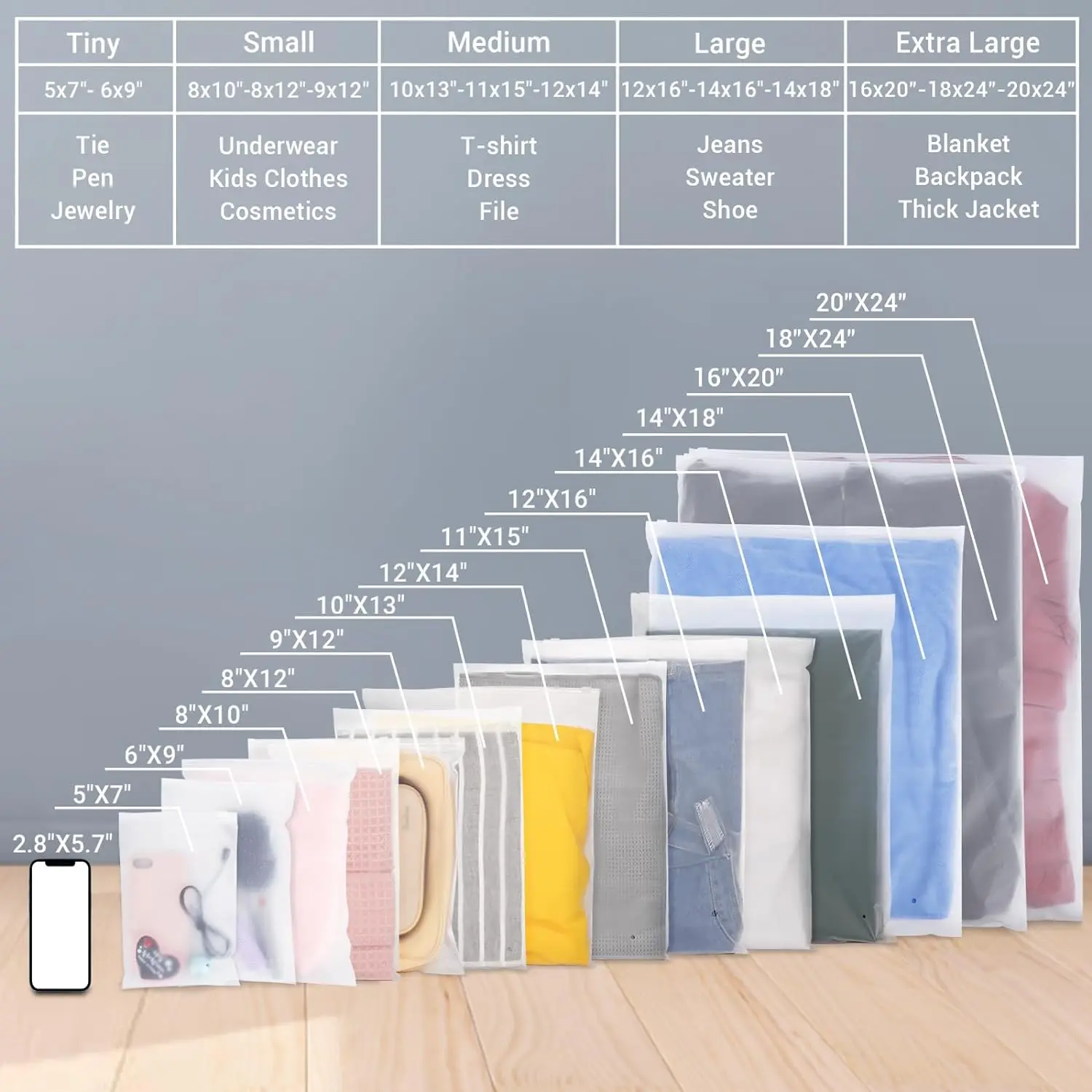 Custom Printed Logo Clothing Packaging Zipper Bag