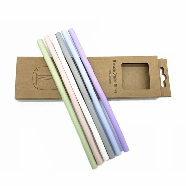 Wholesale 6 Pack Reusable Silicone Openable Clean Drinking Straws - Buy ...