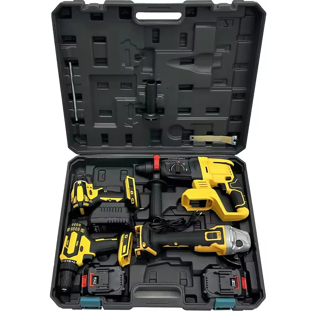 Combo Power Tool Set - 21V Cordless Tool Kit for DIY & Pro