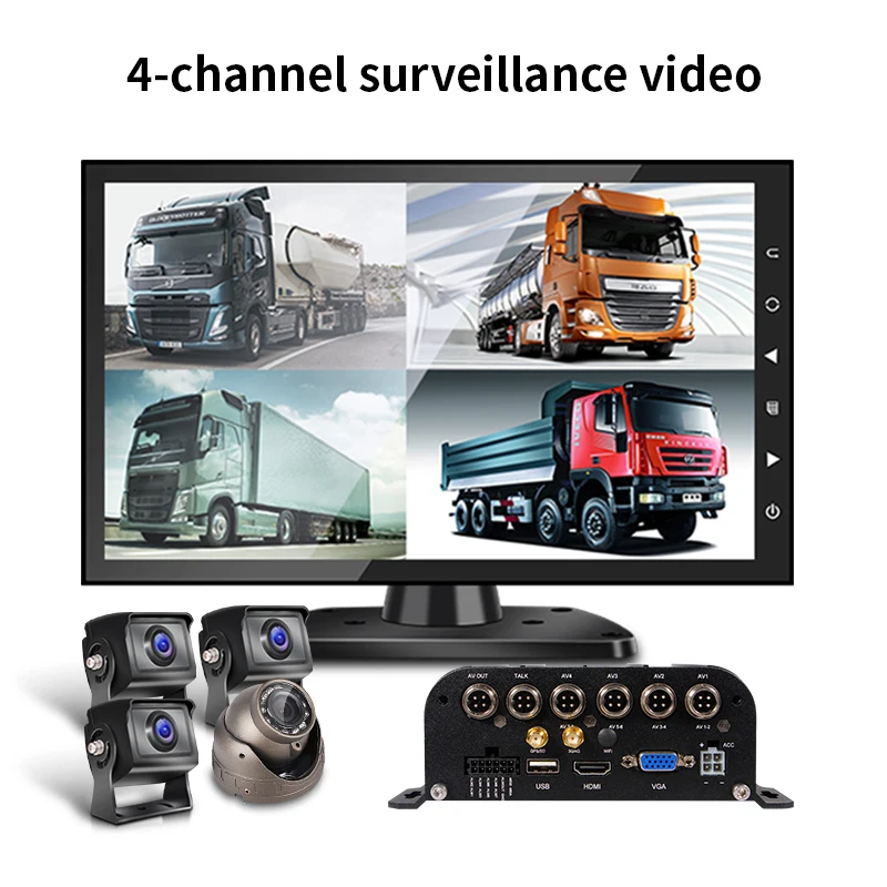 4CH 720P Mobile DVR with 3G 4G Wifi GPS MDVR for Vehicles
