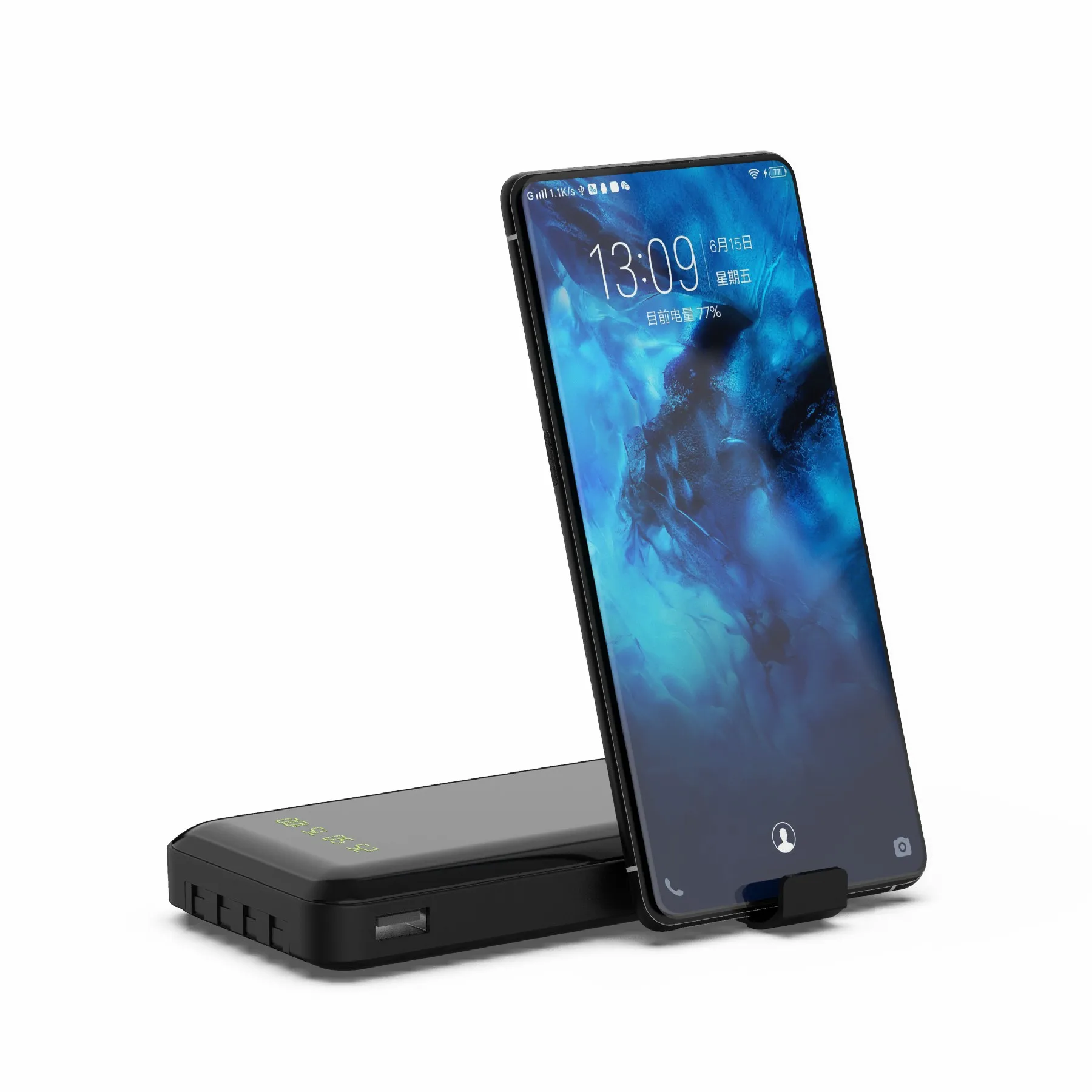 Custom Light-up Logo Power Bank - 10000mah Portable Charger