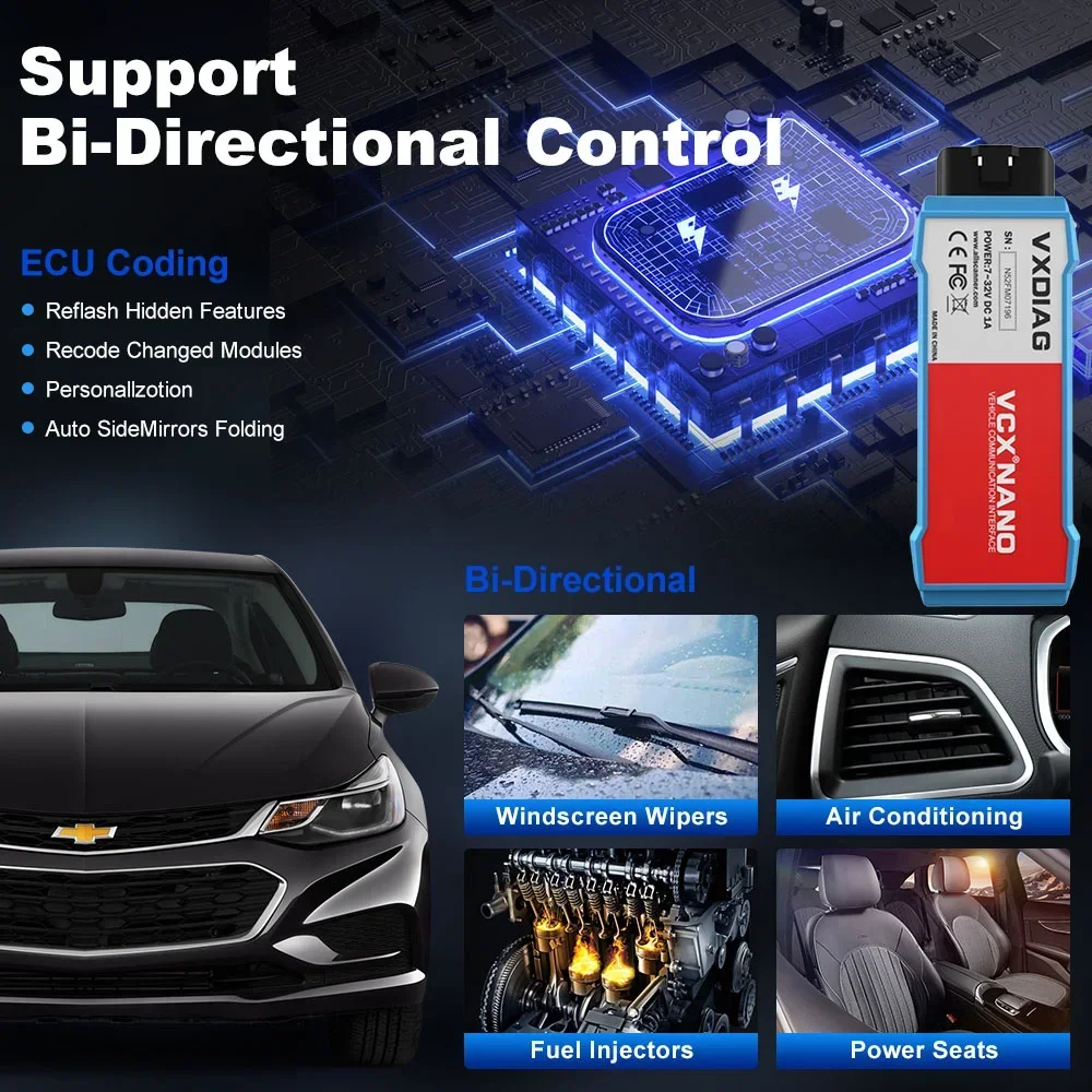 VXDIAG VCX NANO Ford/Mazda OBD2 Scanner & ECU Programmer - OEM