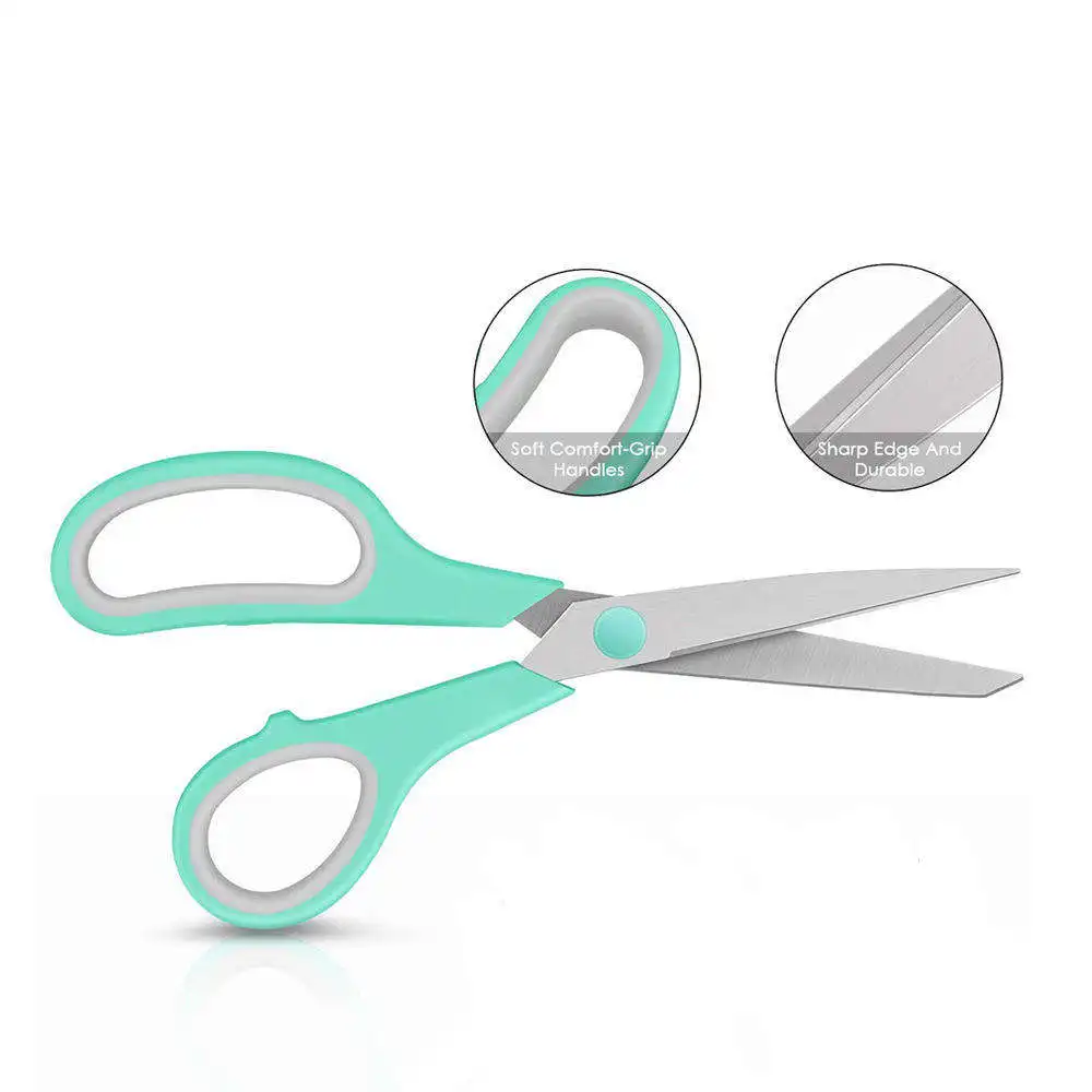 8-inch Multicolor Stainless Steel Multipurpose Scissors Paper Fabric ...