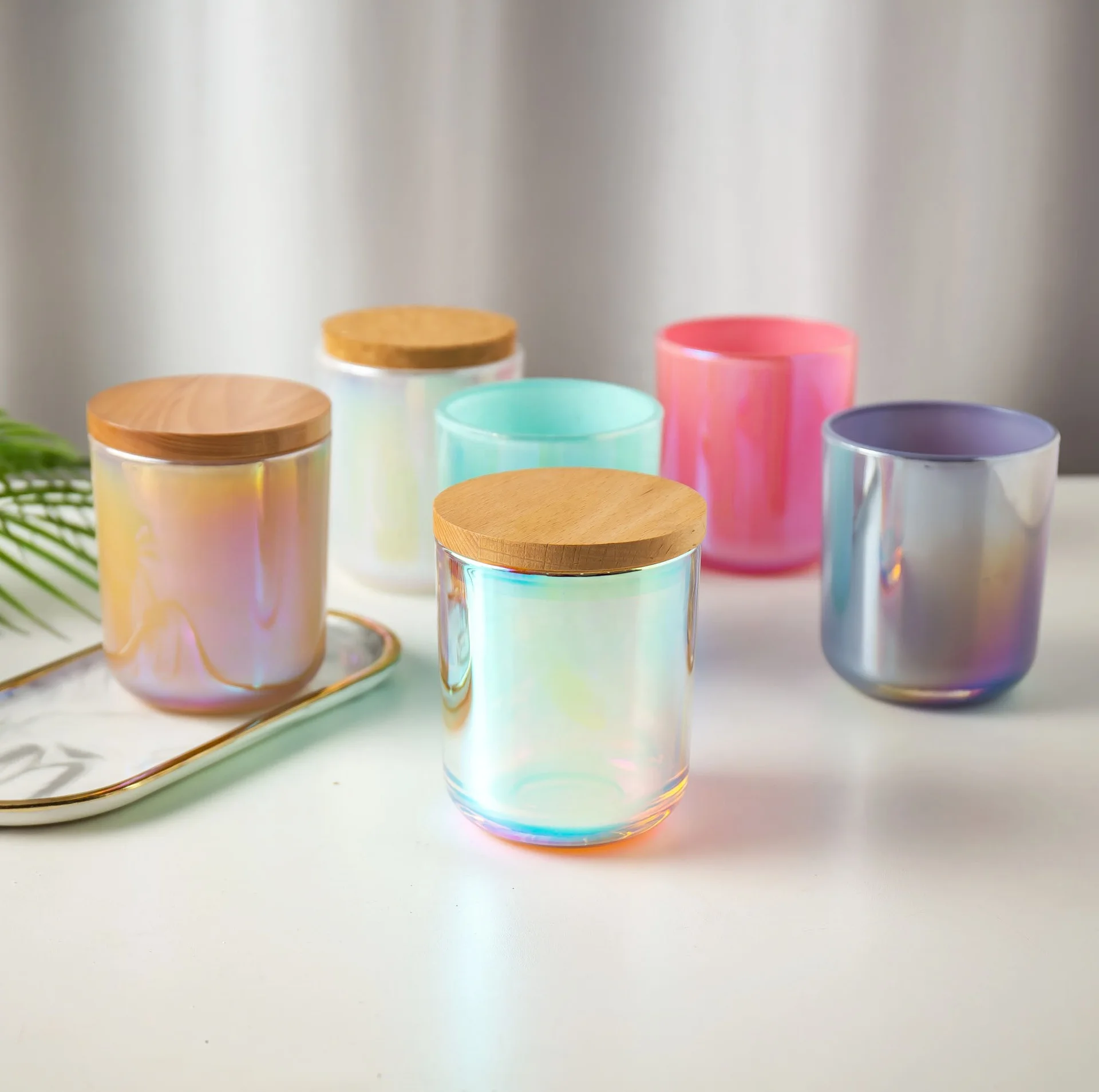 Wholesale 10 Oz Clear Round Bottom Glass Candle Jars