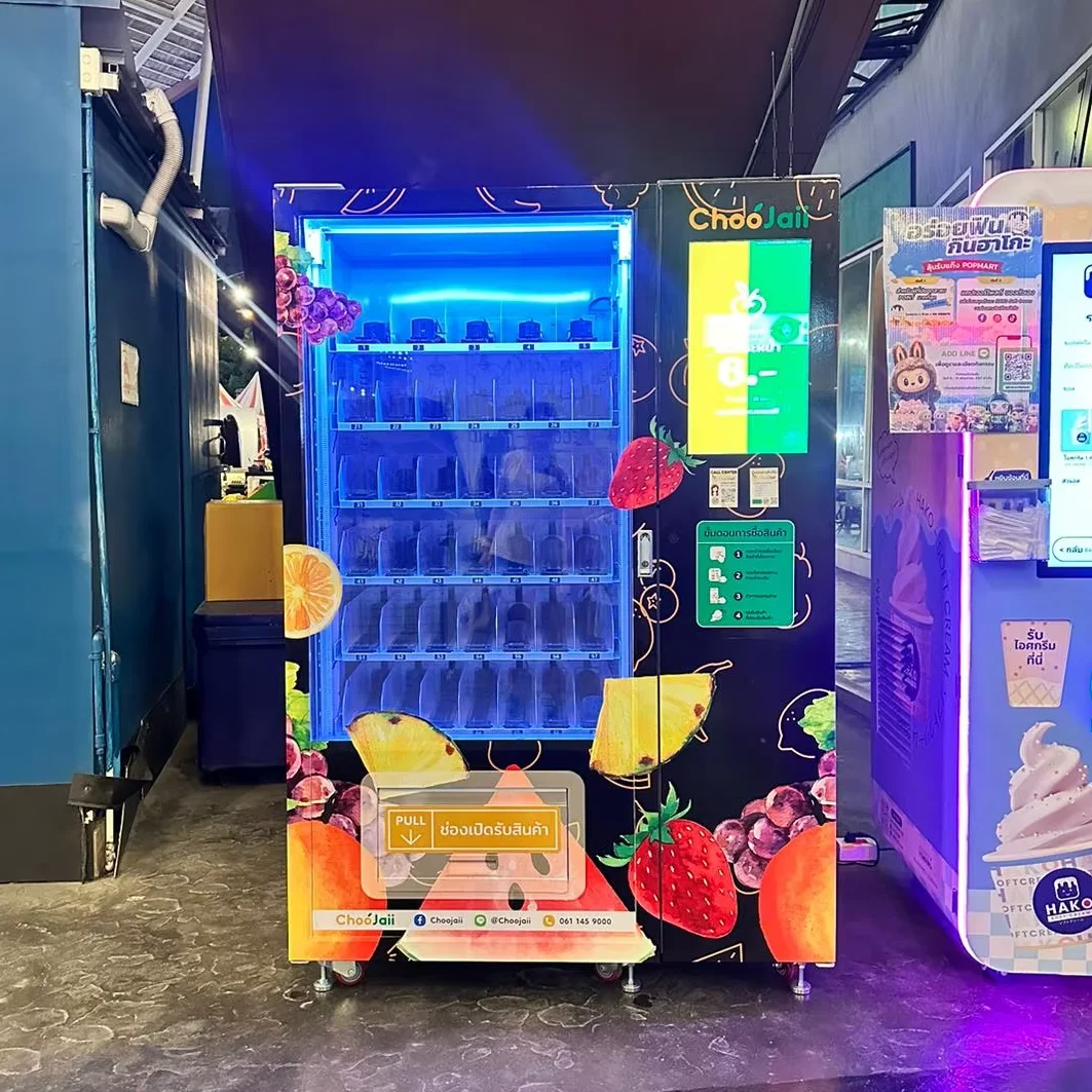 Fresh Fruit Cup Dispenser Machines With Touchscreen And Cooling System ...