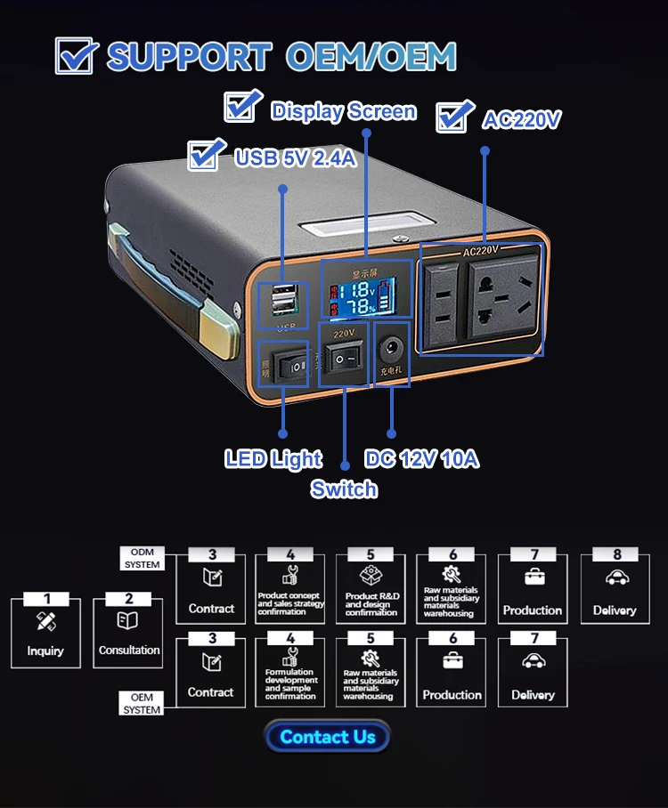 Outdoor Portable 220v 100w 300w 500w 600w 800w 1000w 2000w Back Up Lifepo4/lithium-ion Power ...