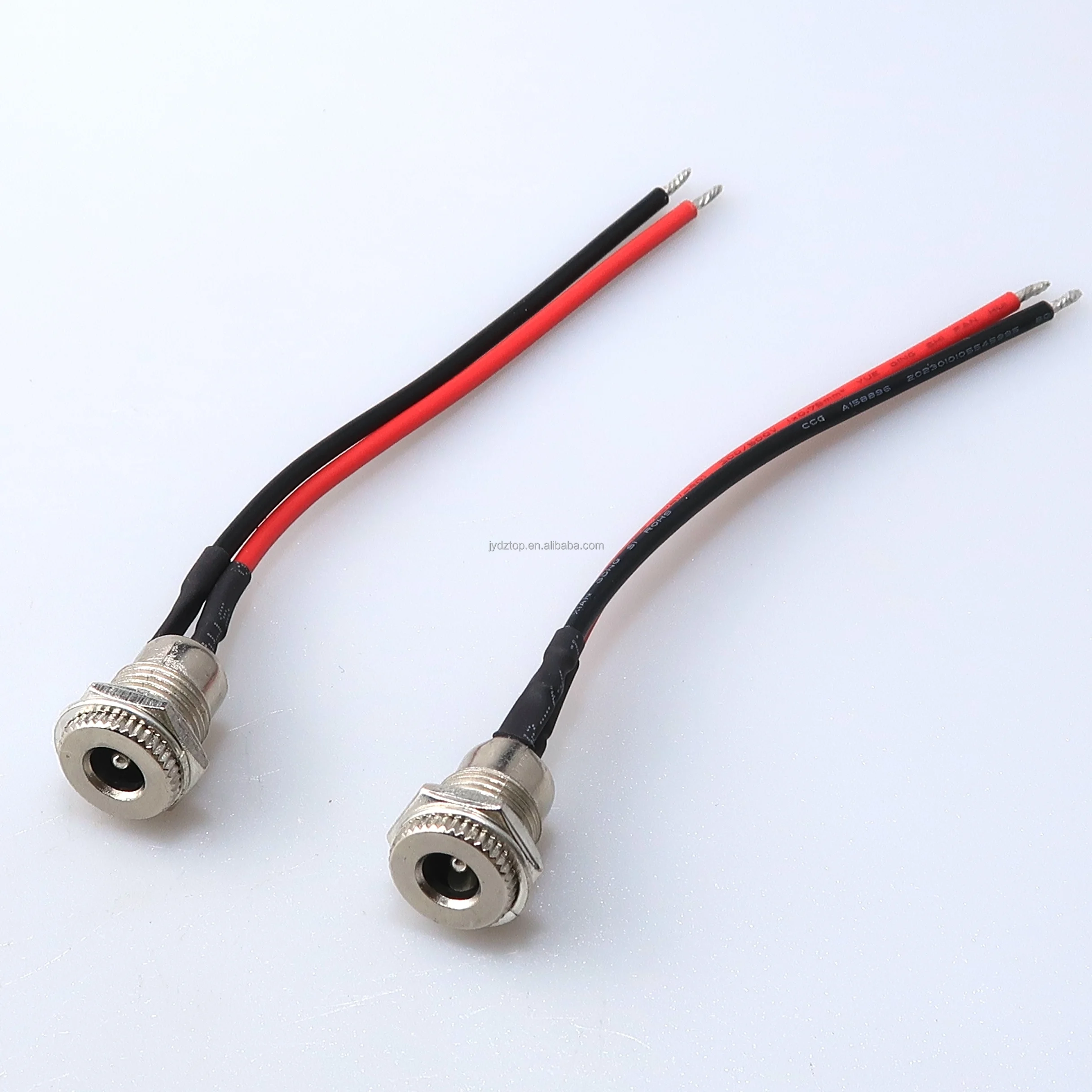 10cm 18awg 5a Panel Mount Dc 099 Female Socket 5.5x2.1mm 2.5mm Metal ...