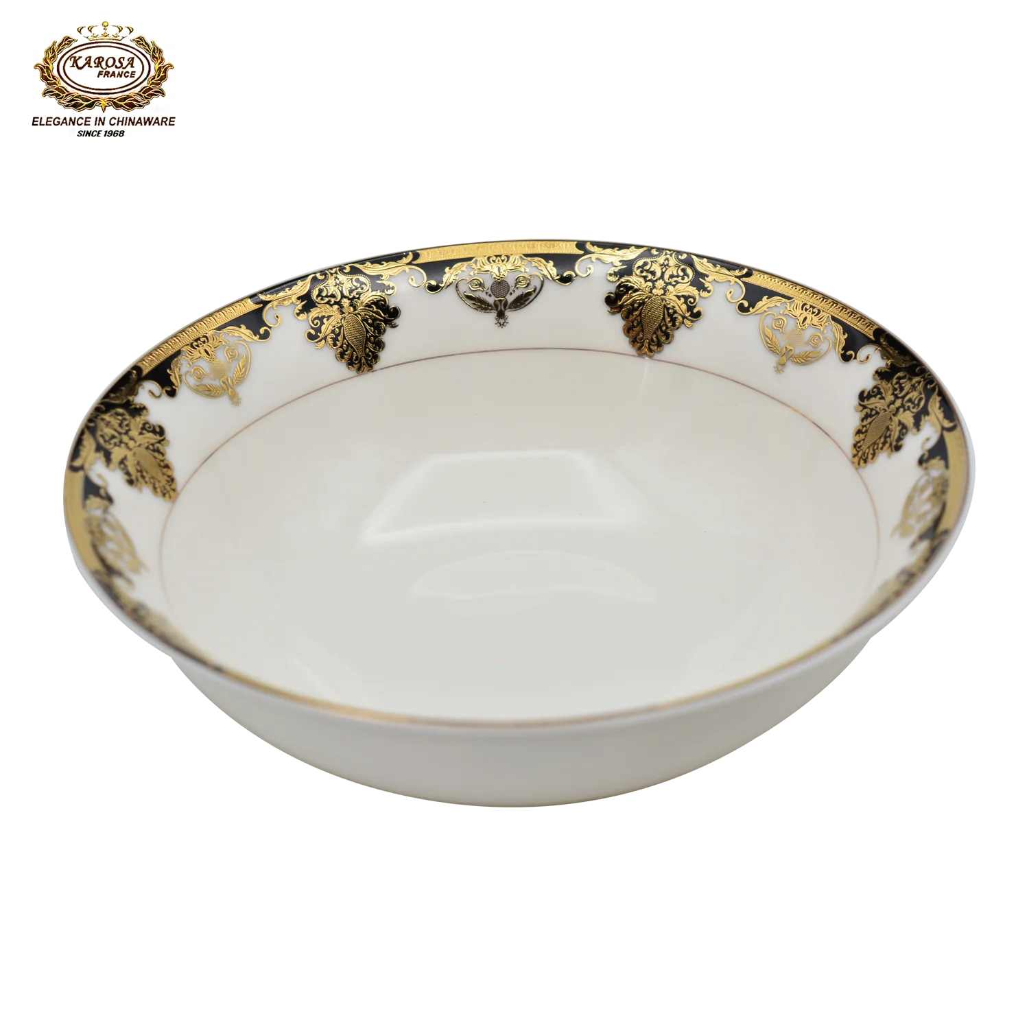 Karosa 24k Gold Luxury Porcelain Bone China Ceramic Dinnerware
