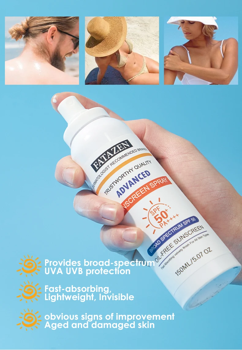Fatazen Skincare Sunscreen Spray Protectores Solares Faciales Sun ...