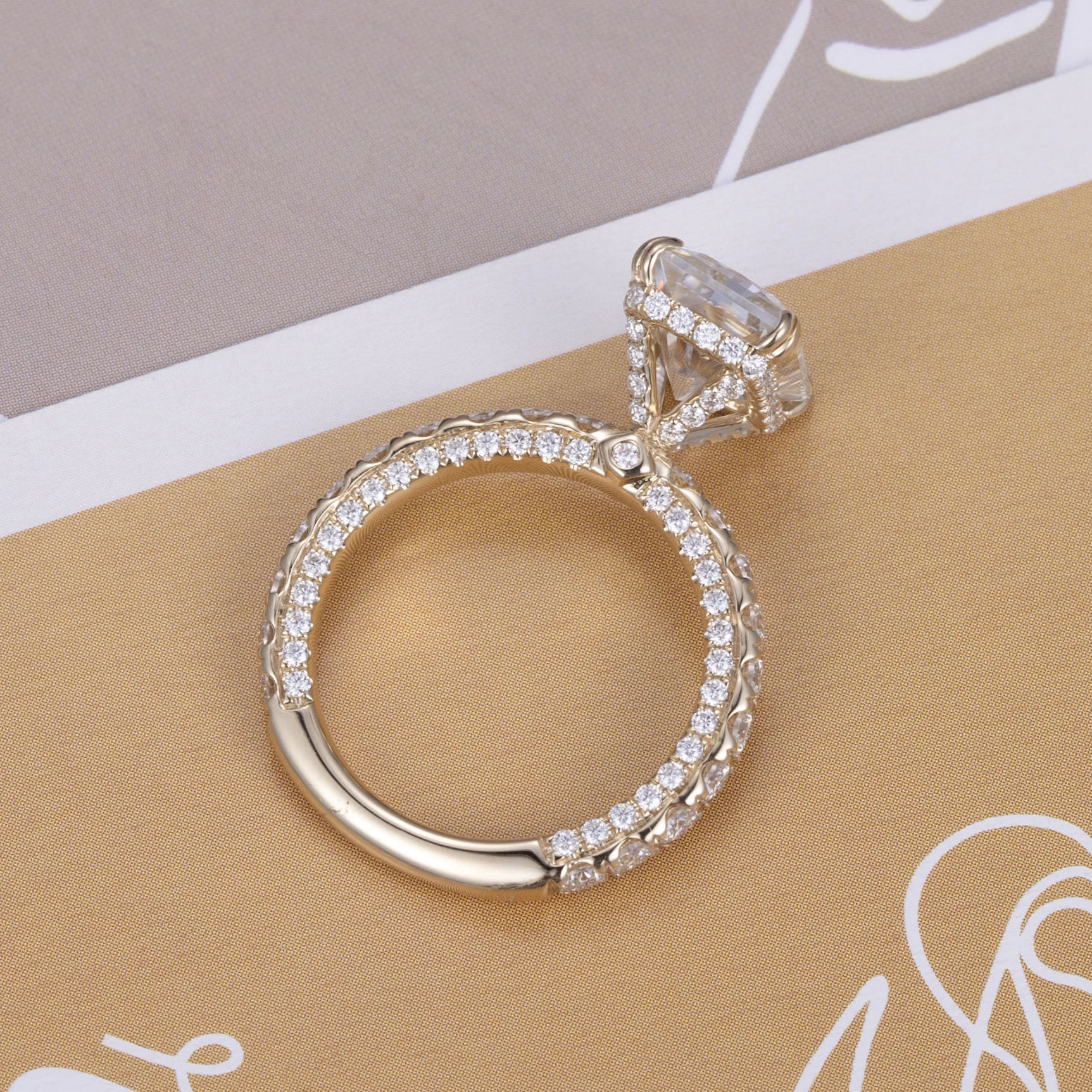 Messi Jewelry 14K/18K Gold Jewelry 4CT D VVS1 Radiant Brilliant Cut ...