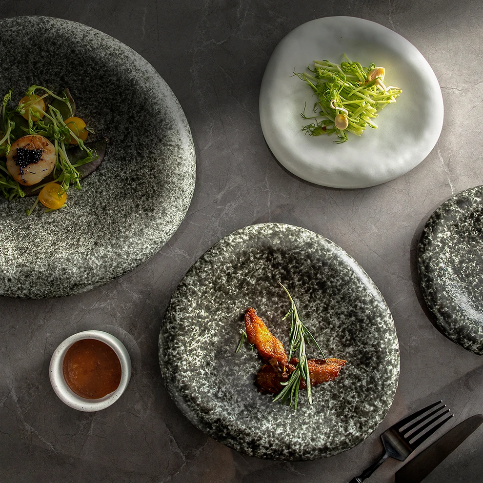 Alibaba.com: Creative Porcelain Stone Plate Dishes, Matte Ceramic ...