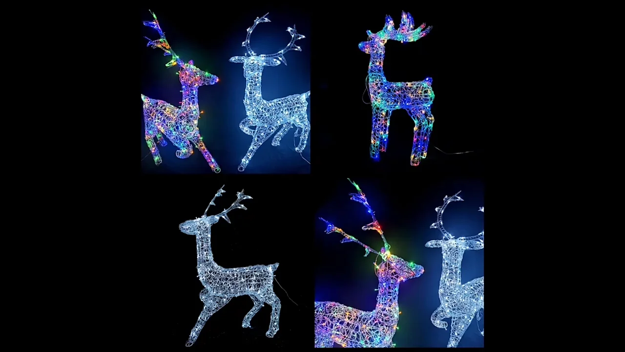 Indoor And Outdoor Christmas Decorative Figure Light Led Deer Motif ...