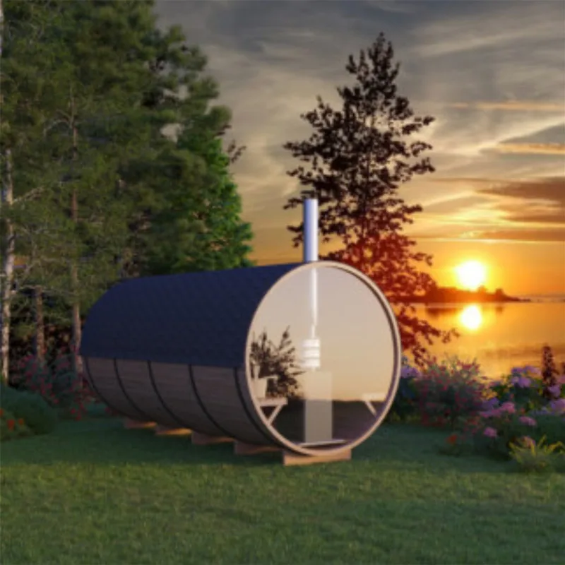 Outdoor Wood Traditional Steam Barrel Sauna for Sale
