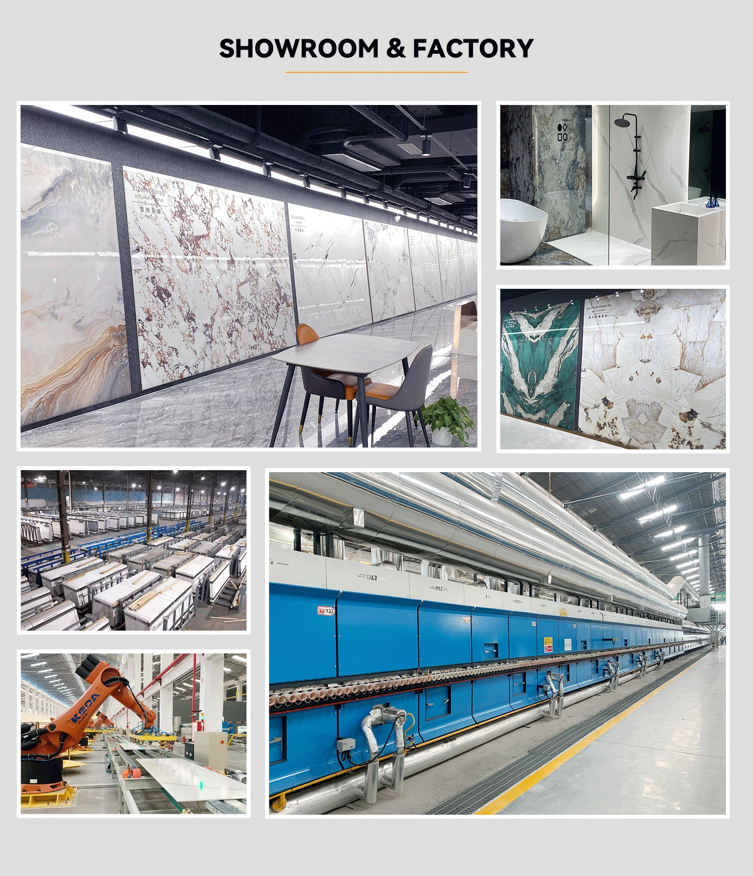 1600x3200 Porcelain Slab Tile - Marble Look & Glazed Finish