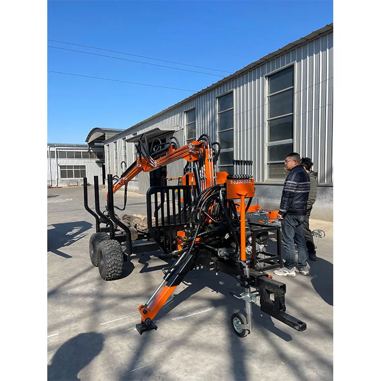 1-5T Log Loader Forester Trailer Compact Tractor Log Grabbing Machine ...