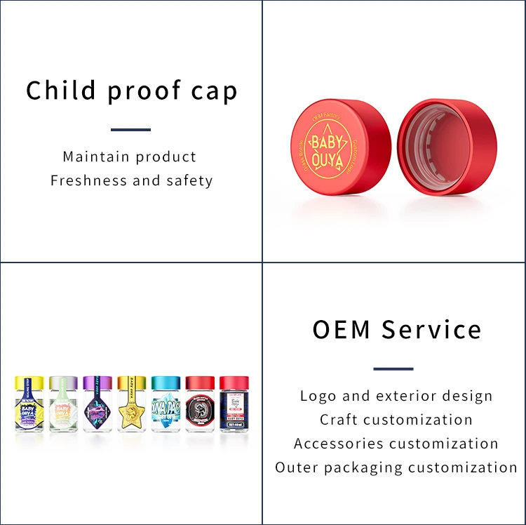 Custom Printed 2.5g Pre Roll Jars 5 Pack Airtight Smell Proof Container ...