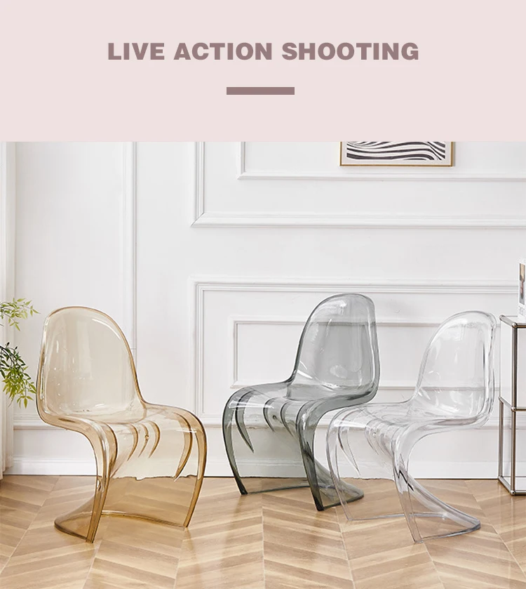 Simple Furniture Stackable Plastic Chair Acrylic Clear Crystal ...