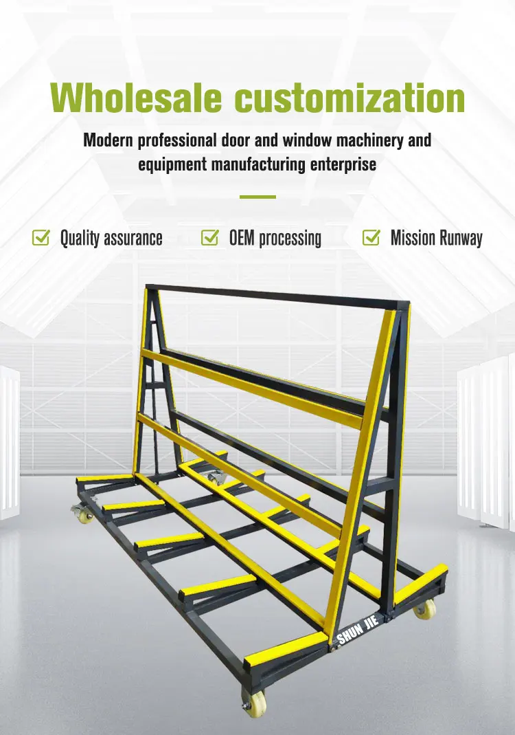 78 Inches a Frame Glass Transport Cart Rack - 2200lbs Capacity