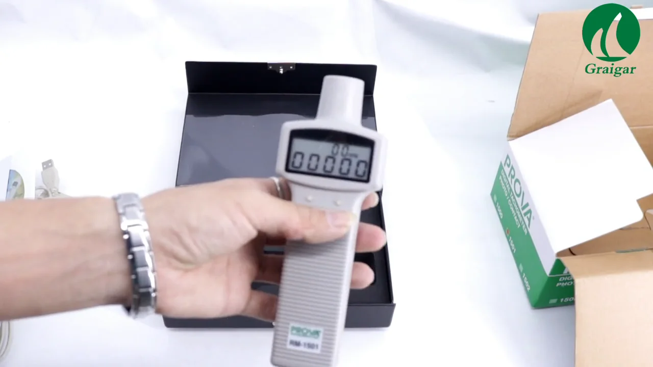 Prova Rm-1501 Portable Digital Tachometer Range Rpm10.00-99999 With ...