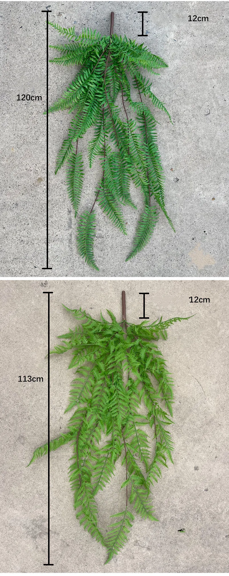 Various Style Hanging Ferns Soft Plastic Plants Floral Arrangements ...