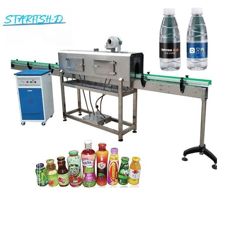 Plastic Bottle Sleeve Label Heat Steam Shrink Tunnel Wrapping Machine ...
