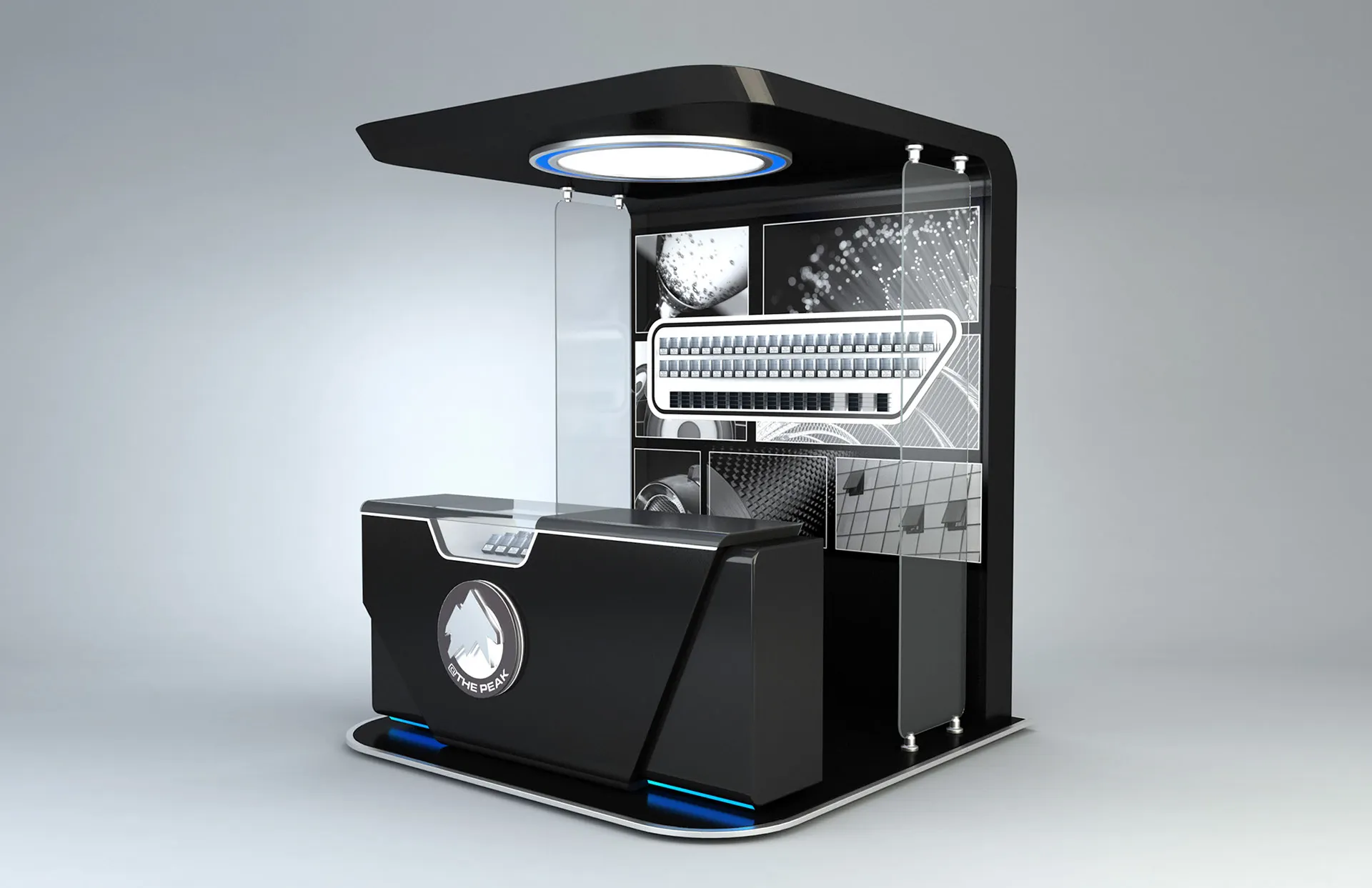 Durable Solid Wooden Coffee Kiosk Design for Indoor Use in Shopping ...