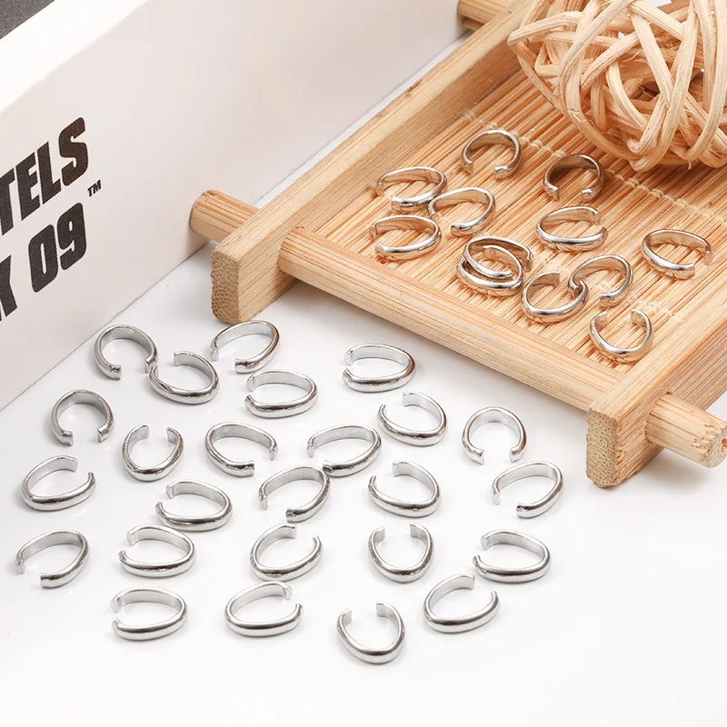 High Quality Handmade Egg Shaped Stainless Steel Connect Jump Ring for ...