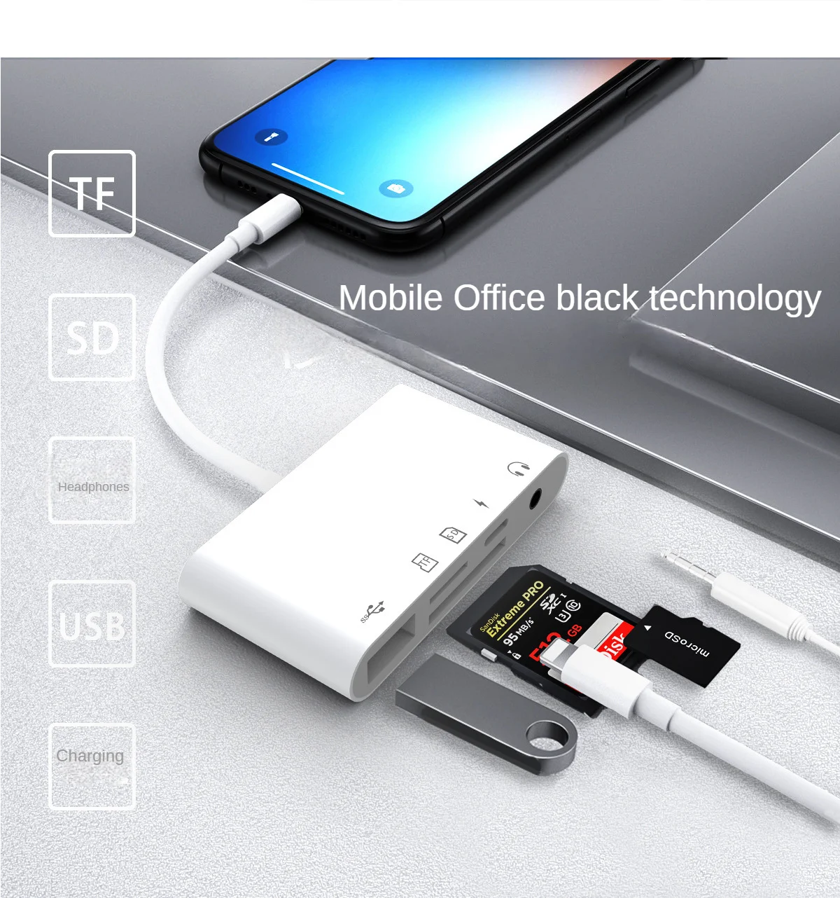 Multifunctional Adapter For Apple 5in1 Lighting Usb Otg Camera Adapter ...