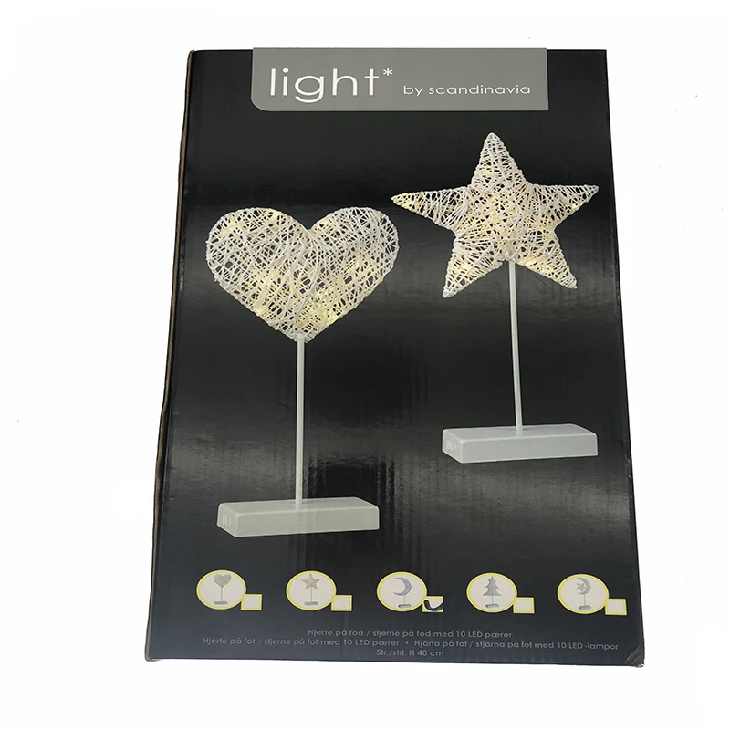 Battery Powered Moon Star Shape Table Lamp Led Decorative Night Light ...