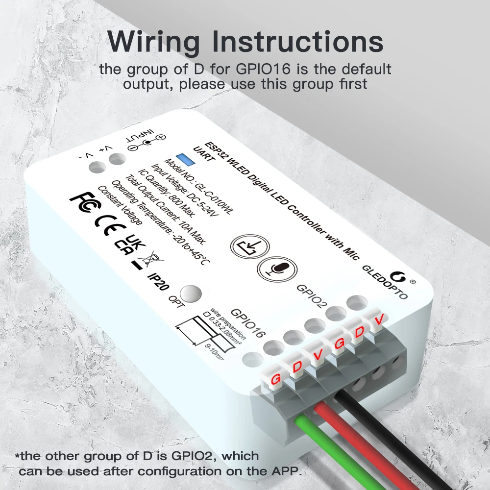 Gledopto Wled Esp32 Controller Smart Led Control