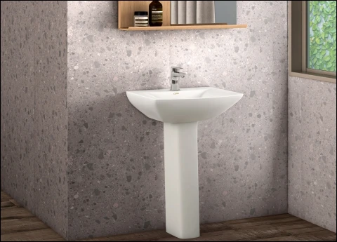 Luxury Modern Design Ceramic Sanitary Wares Pedestal Basin For Bathroom ...