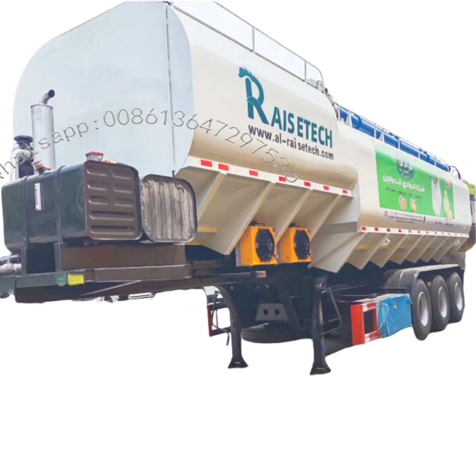 3 Axles Chicken Pig Bulk Poultry Feed Tank Trailer Transport Truck ...