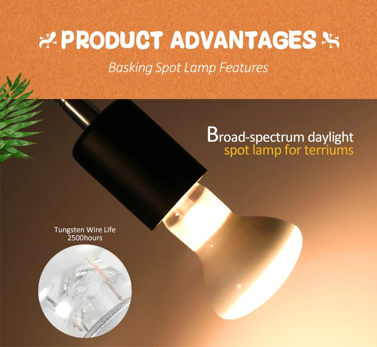 2024 New Reptile Red Glass Heating Basking Spot Lamp 25W 50W 75W 100W ...