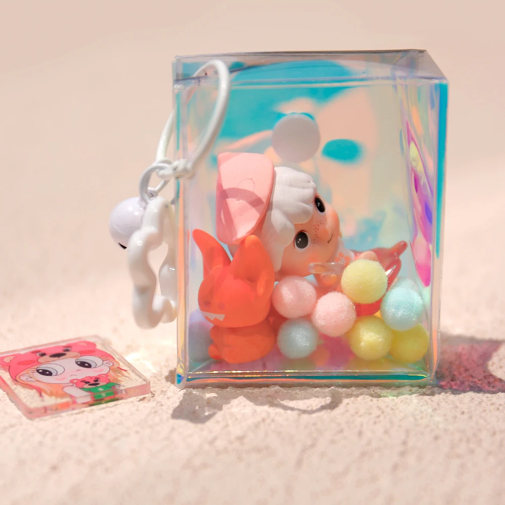 Transparent Phantom PVC Keychain Jewelry Organizer Thicken Display Doll ...