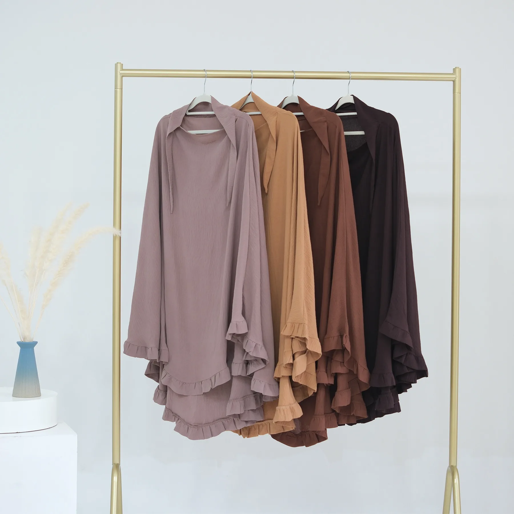 Eid Muslim Women Prayer Modest Hijab Jilbabs Ethnic Long Jazz Crepe ...