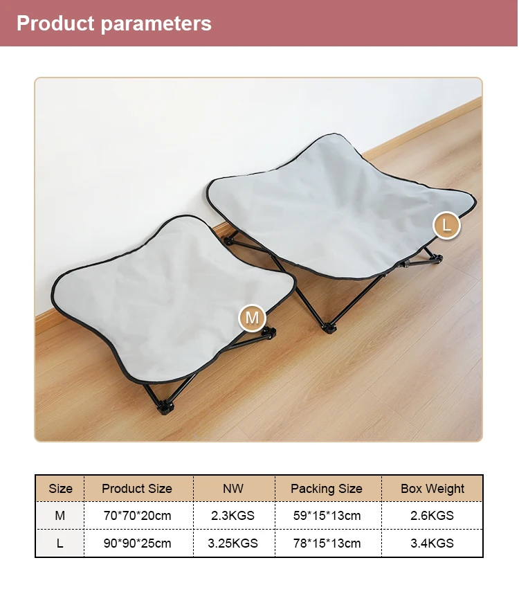 Elevated Dog Bed Cot - Perfect for Indoor & Outdoor Camping