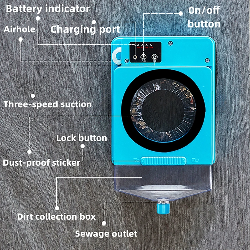 Rechargeable Dust Collector Dust Shroud Dustless 20-90mm Hole Cutting ...