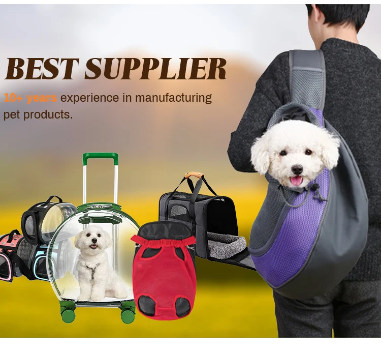 Trolley Detachable Portable Travel Dog Cat Pet Carrier with Wheels