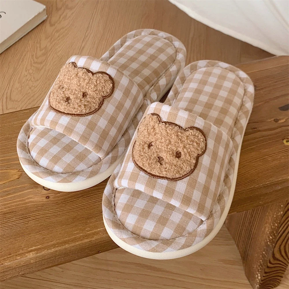 New Product Linen Four Seasons Cartoon Bear Breathable Home Bedroom ...