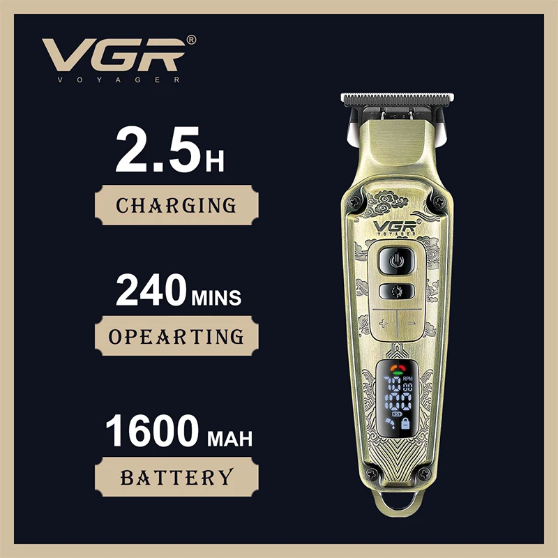 VGR V-642 Vintage Barber Combo Rechargeable Clipper & Shaver for Men ...