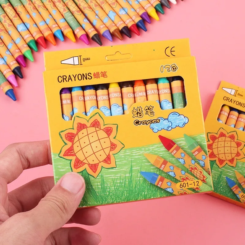 Eurolucky Cartoon Crayons Color School Painting Graffiti Crayons Box ...