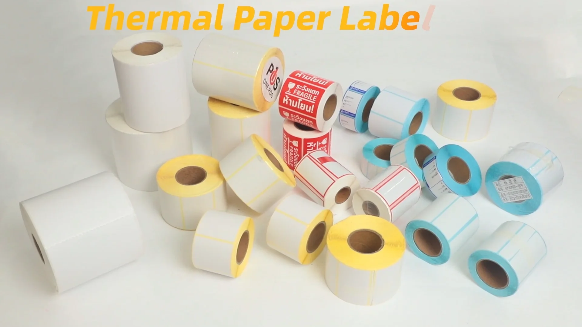 75x65mm 72g Waterproof Thermal Printer Label Thermal Label Paper Roll ...