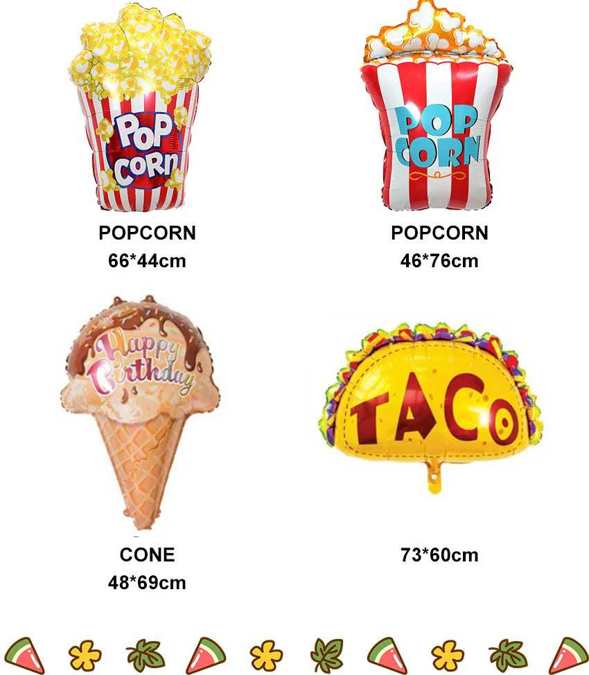 Yachen Wholesale Fast Food Hamburger Pizza Popcorn Donut Shaped Helium ...