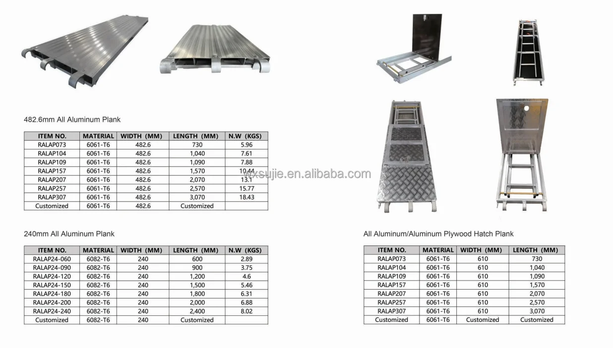 All Aluminum Access Plank Platform Deck With Aluminum Ladder for ...