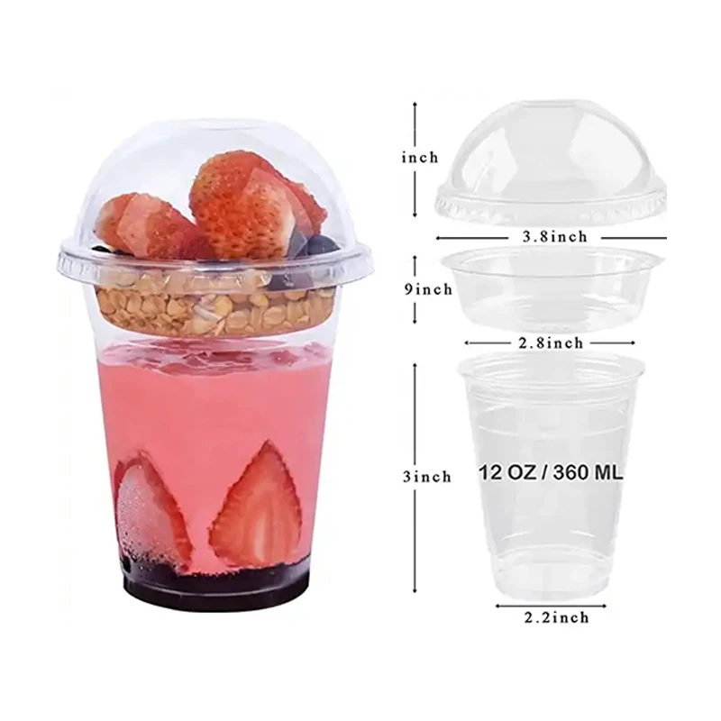 Classic Disposable Clear Rigid Plastic Parfait Party Cups Ps Material ...