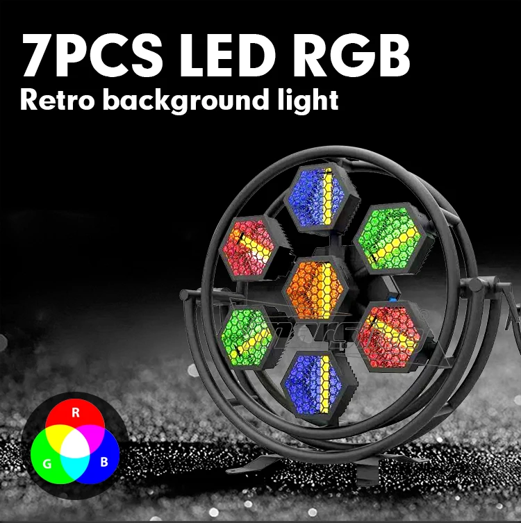 Portman Lights 7x60w Warm White+rgb Retro Stage Light Dmx Atomic ...